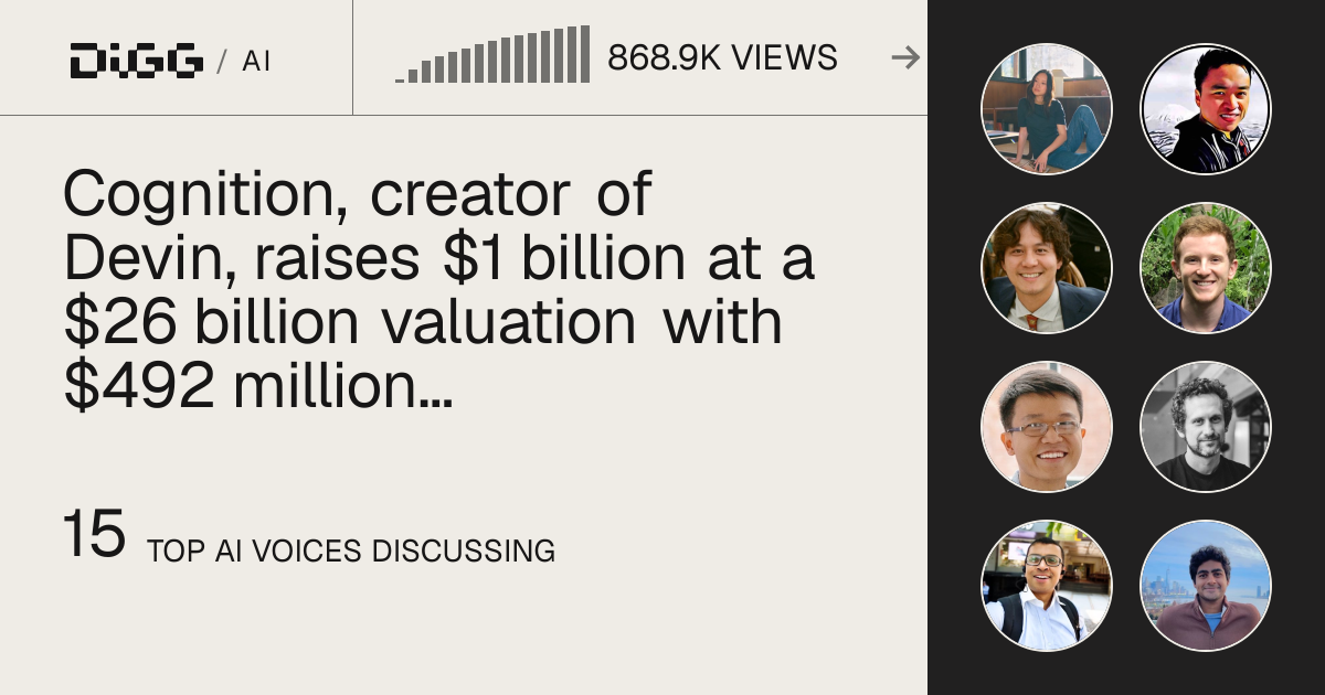 Cognition raises over $1 billion at a $26 billion valuation, reaching a ...