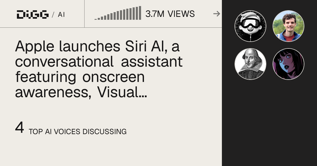 Apple launches Siri AI, a conversational assistant featuring onscreen ...