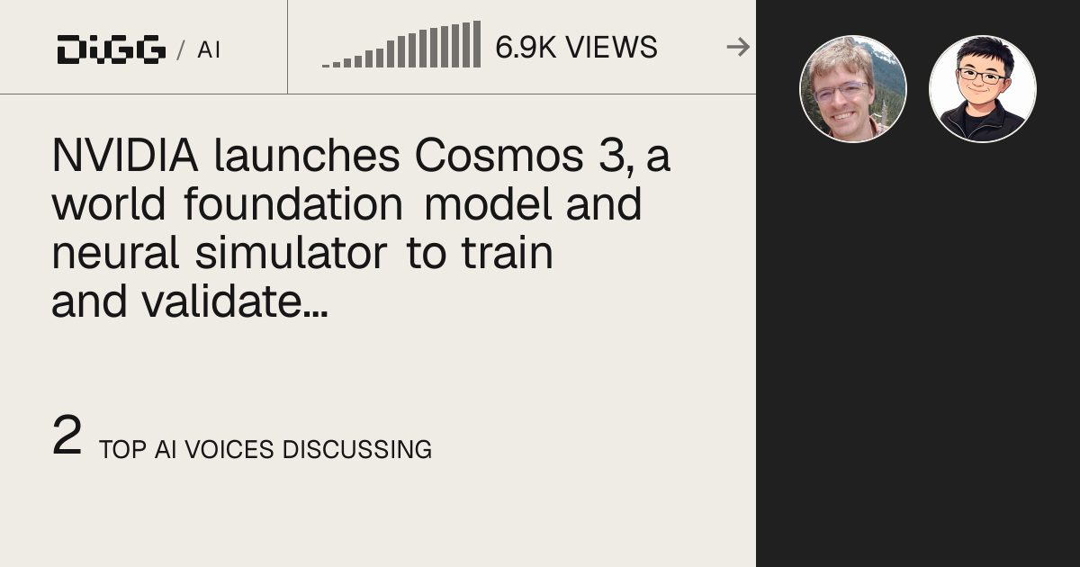 NVIDIA Launches Cosmos 3 World Model for Robot Simulation · Digg