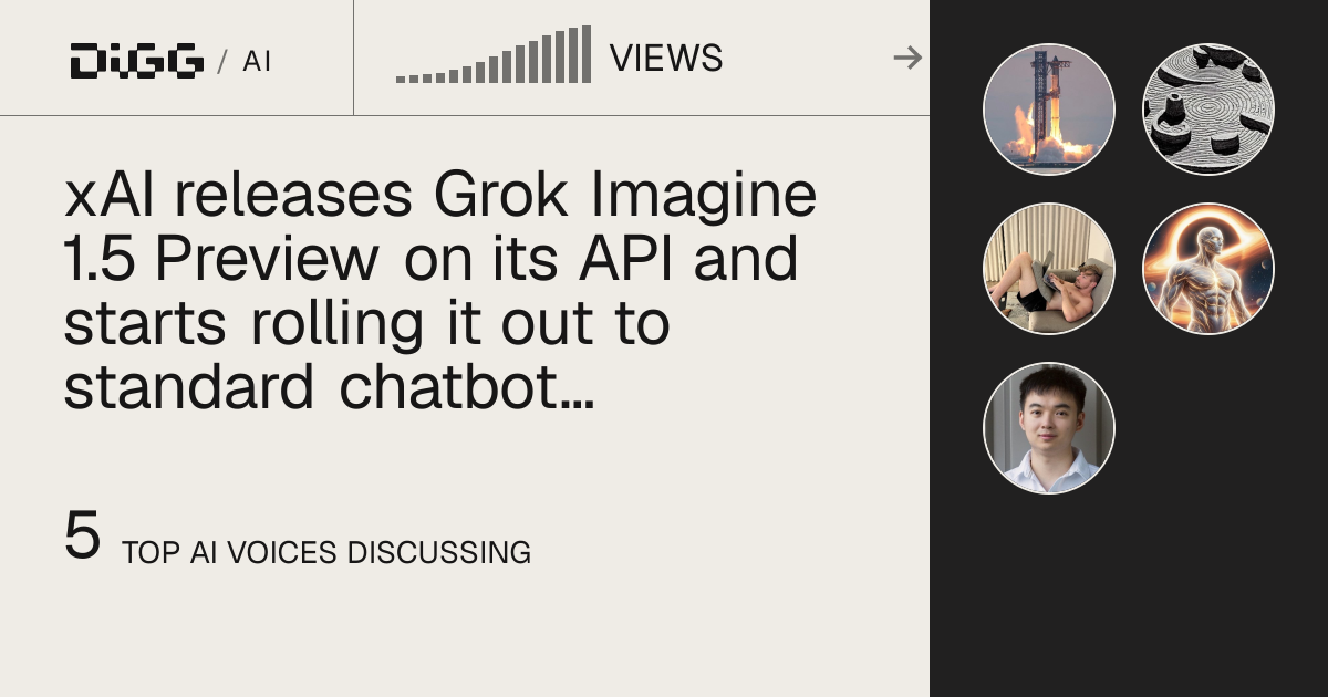 Grok Releases Imagine 1.5 Preview Through Public API · Digg