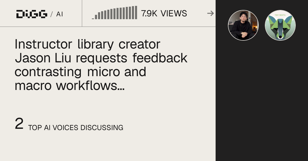 Technologist Seeks Micro Vs Macro Examples For Coding Agents · Digg