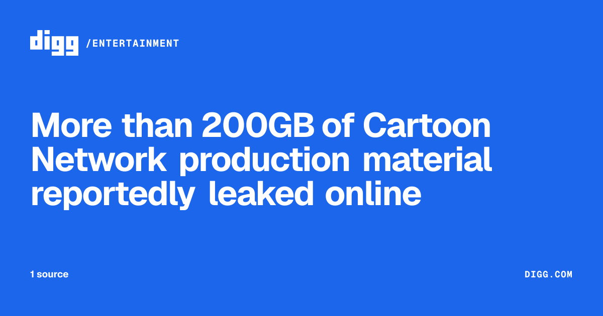 More than 200GB of Cartoon Network production material reportedly ...