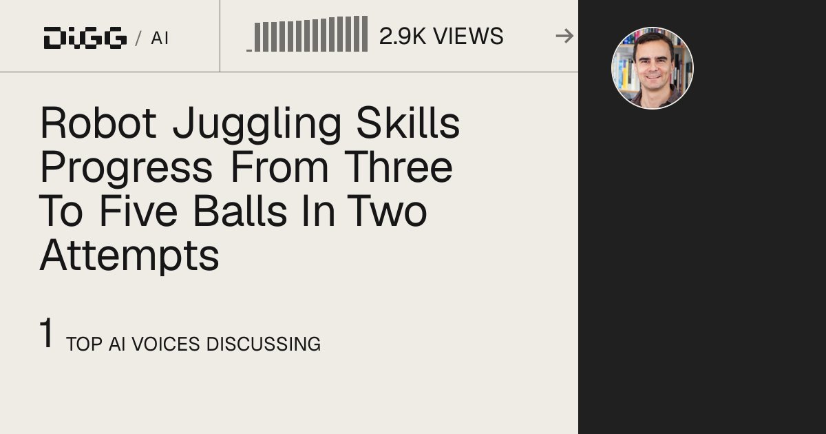 Robot Juggling Skills Progress From Three To Five Balls In Two Attempts ...