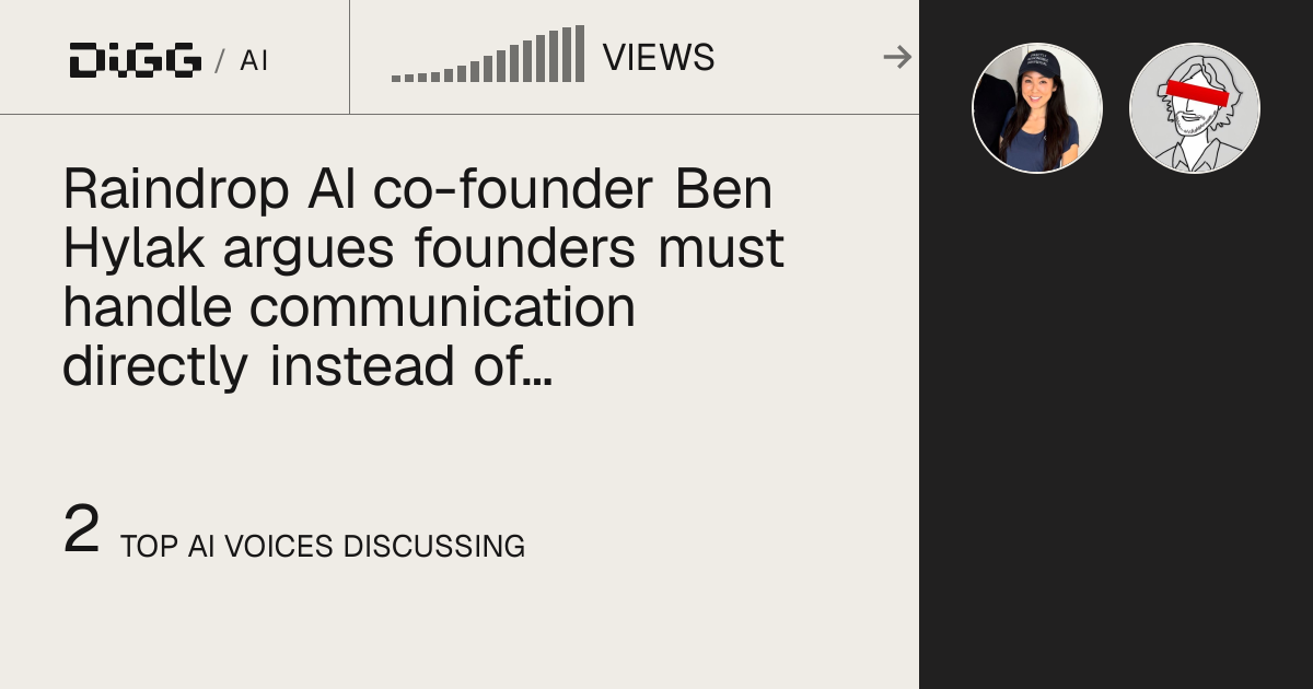 Founder Urges Startups to Handle Content Creation Directly · Digg