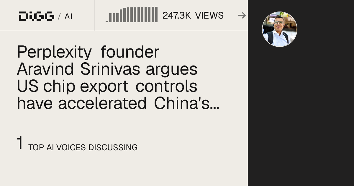 Perplexity founder Aravind Srinivas says US chip export controls ...