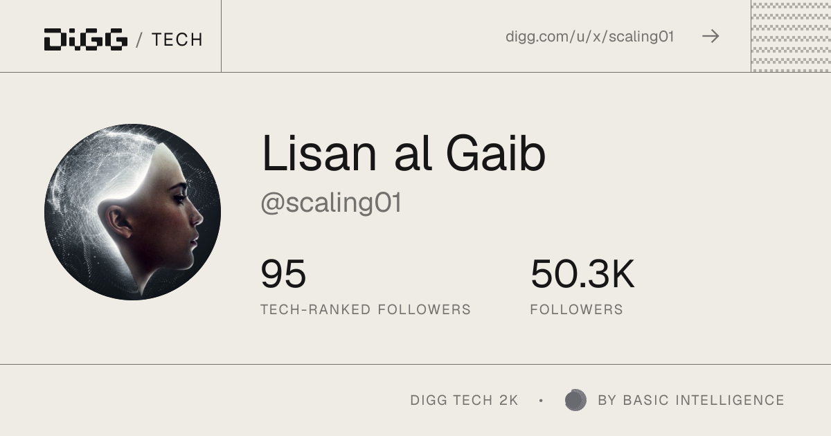 Lisan al Gaib (@scaling01) · Digg